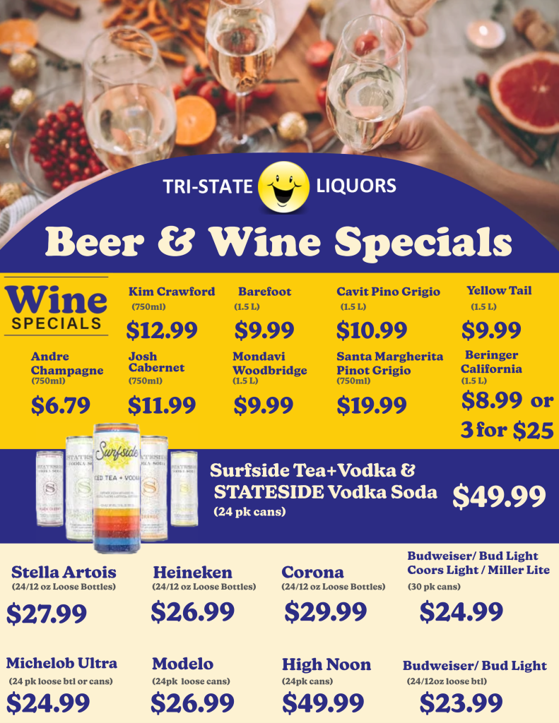 Discount Tax-free Liquor Store Delaware|Monthly Beverage Specials